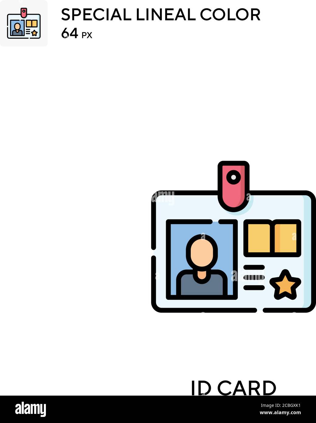 Id card special lineal color vector icon. Id card icons for your ...
