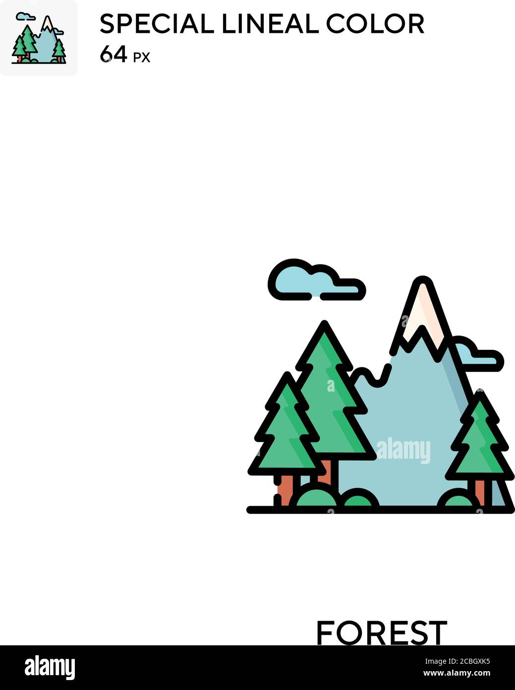 Forest special lineal color vector icon. Forest icons for your business ...