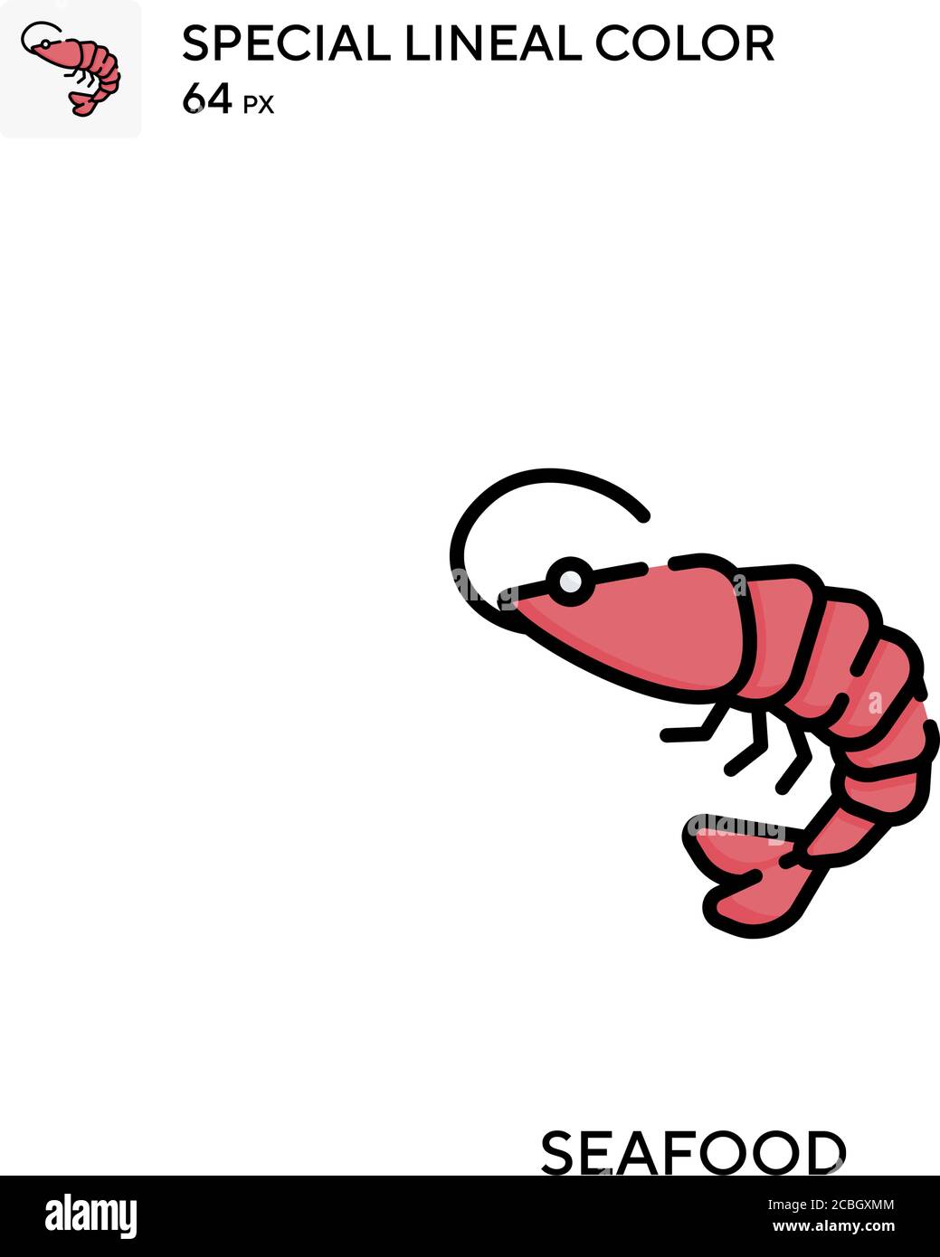 Seafood special lineal color vector icon. Seafood icons for your ...