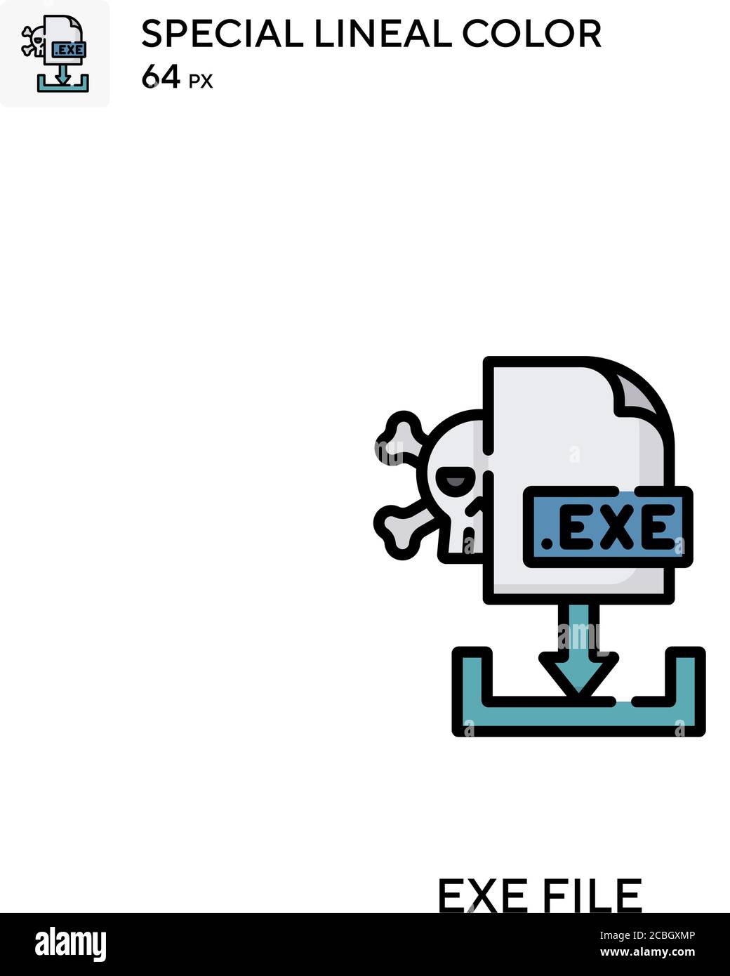 Exe file special lineal color vector icon. Exe file icons for your ...