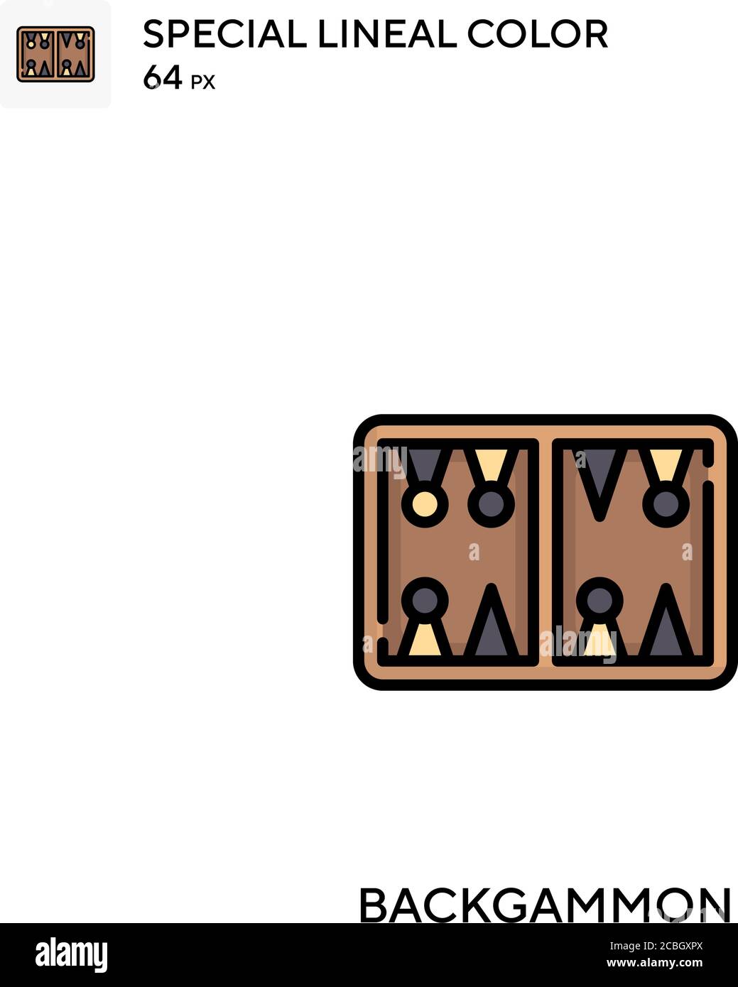 Backgammon special lineal color vector icon. Backgammon icons for your ...
