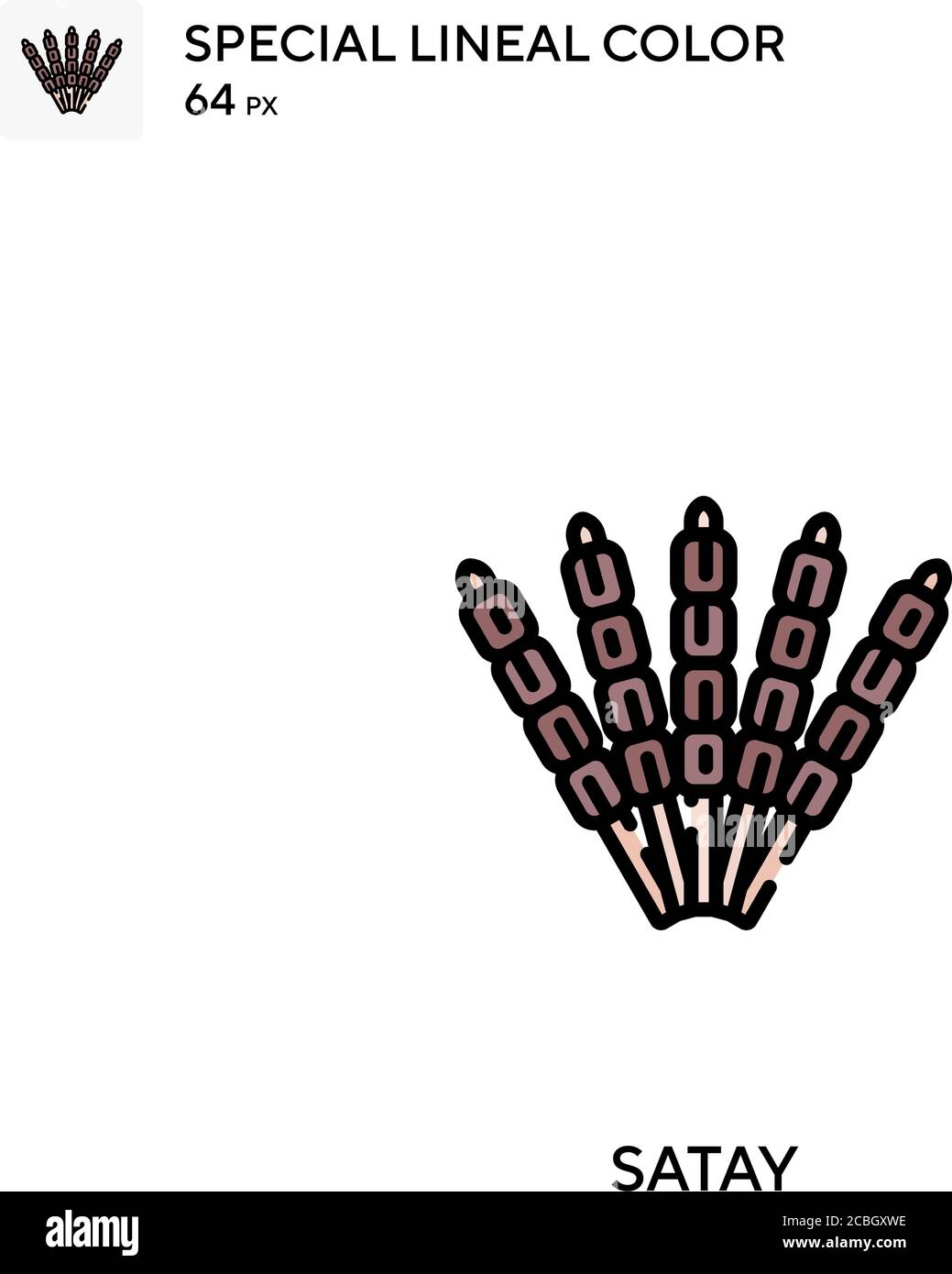 Street food satay chicken Cut Out Stock Images & Pictures - Alamy