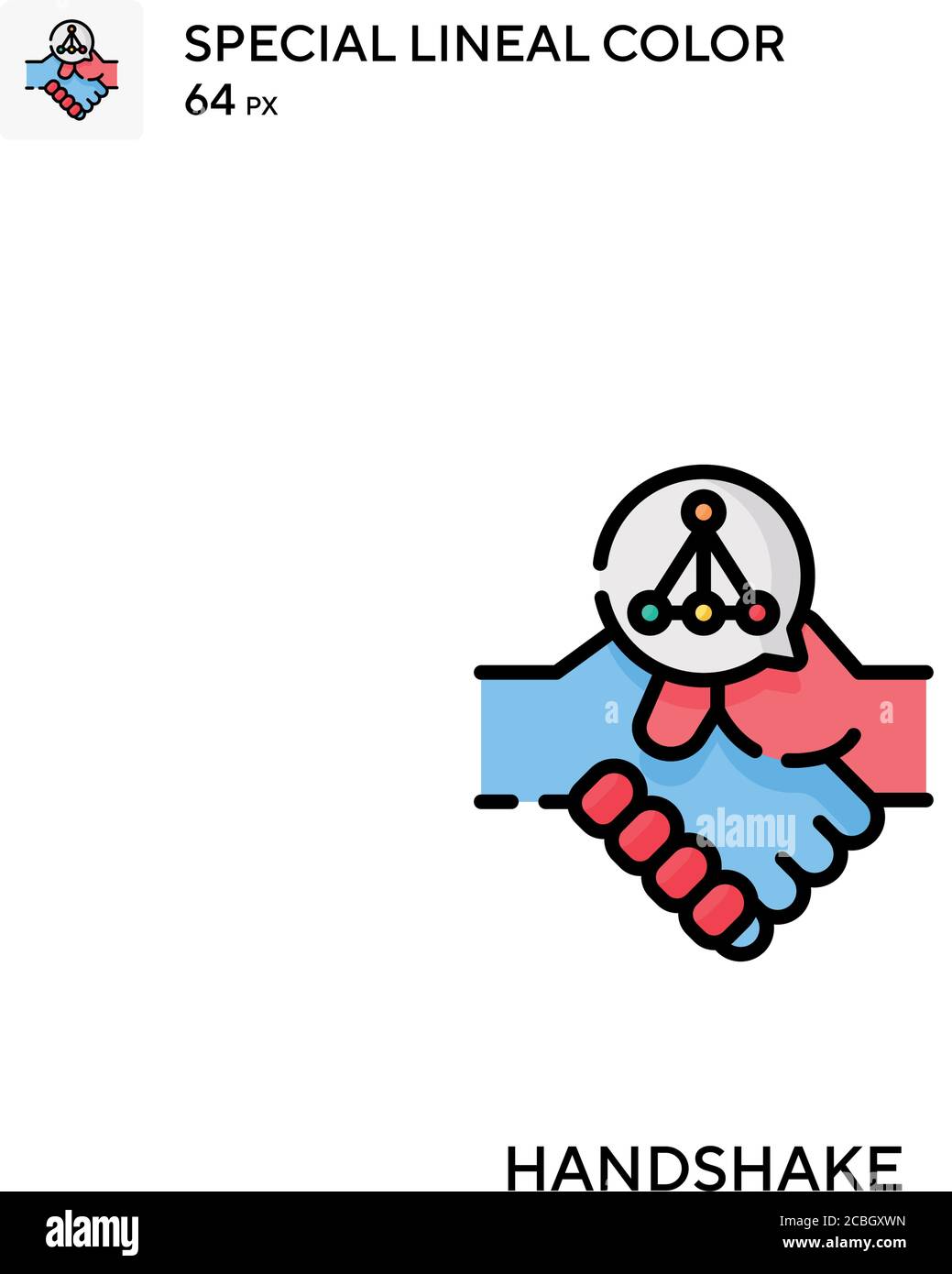 Handshake special lineal color vector icon. Handshake icons for your ...