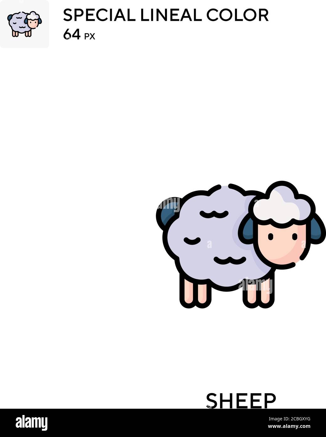 Sheep special lineal color vector icon. Sheep icons for your business ...