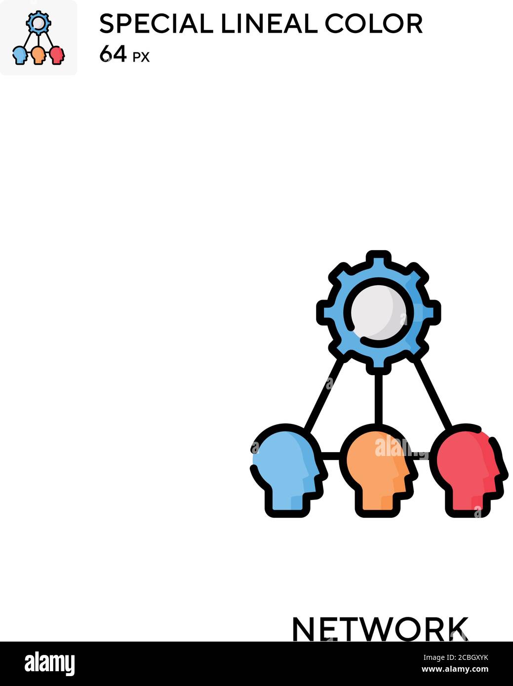 Network special lineal color vector icon. Network icons for your ...