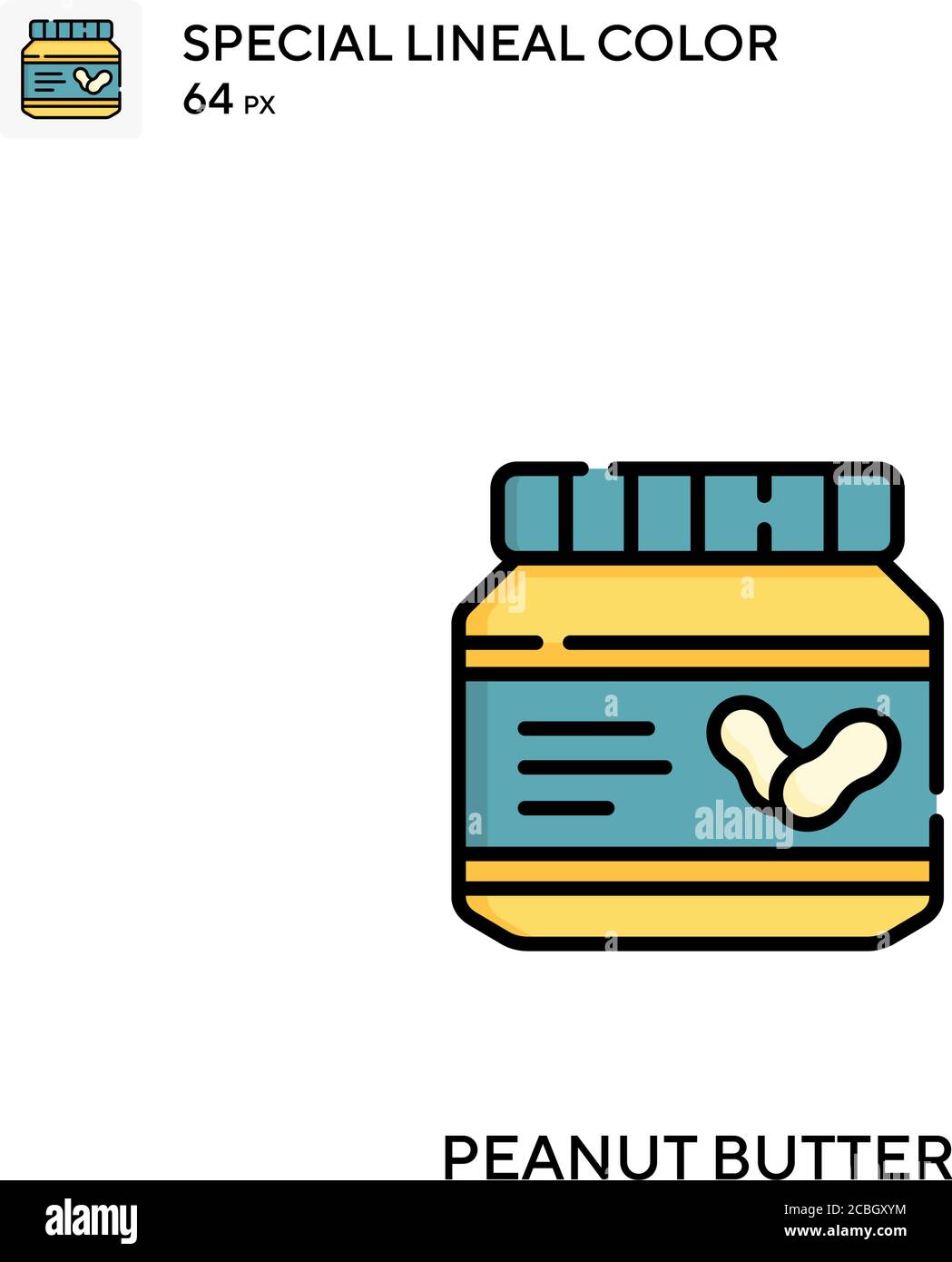 Peanut butter special lineal color vector icon. Peanut butter icons for ...