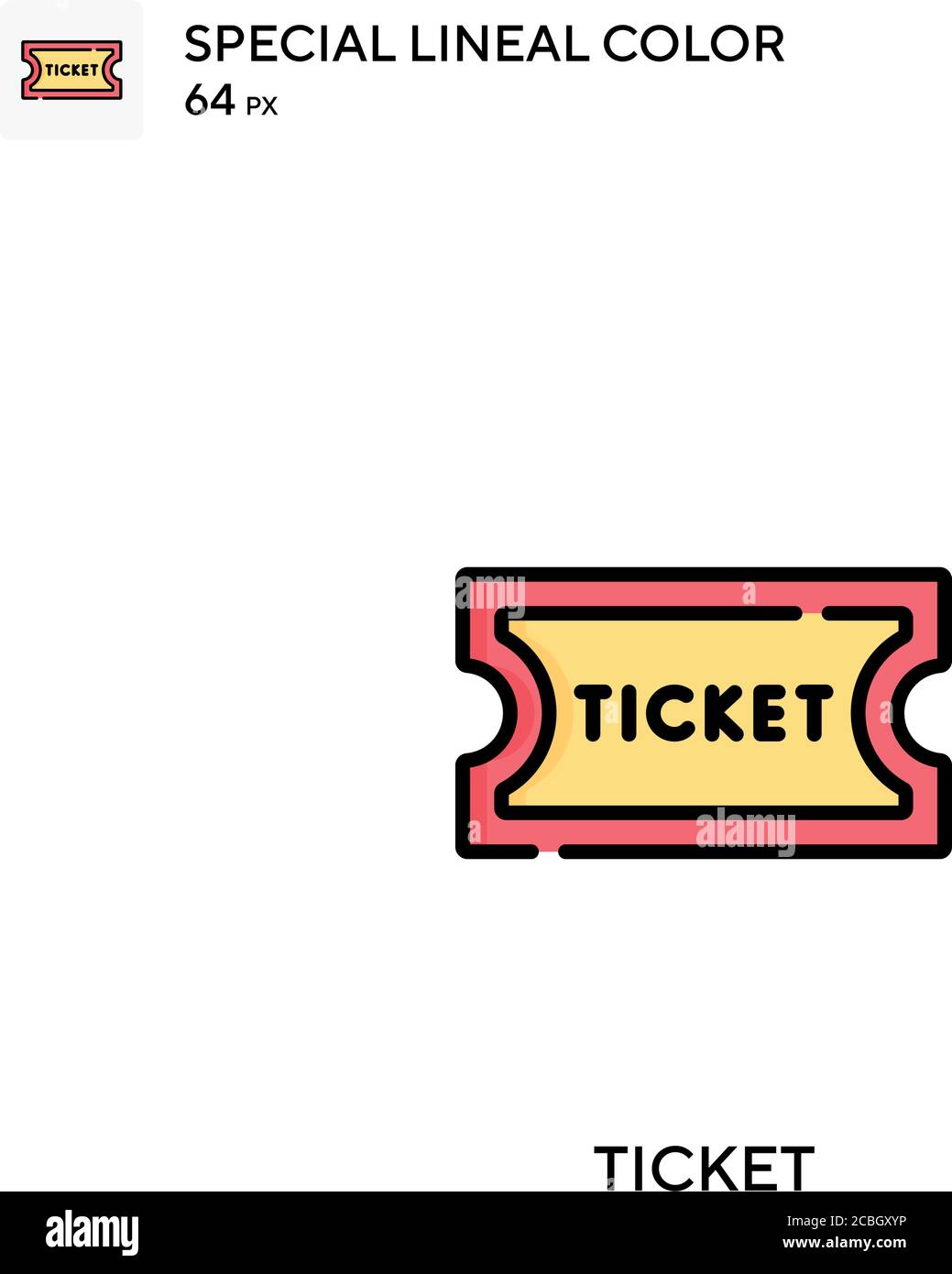 Ticket special lineal color vector icon. Ticket icons for your business ...