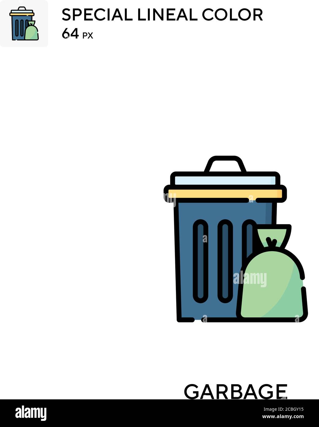 Garbage special lineal color vector icon. Garbage icons for your ...