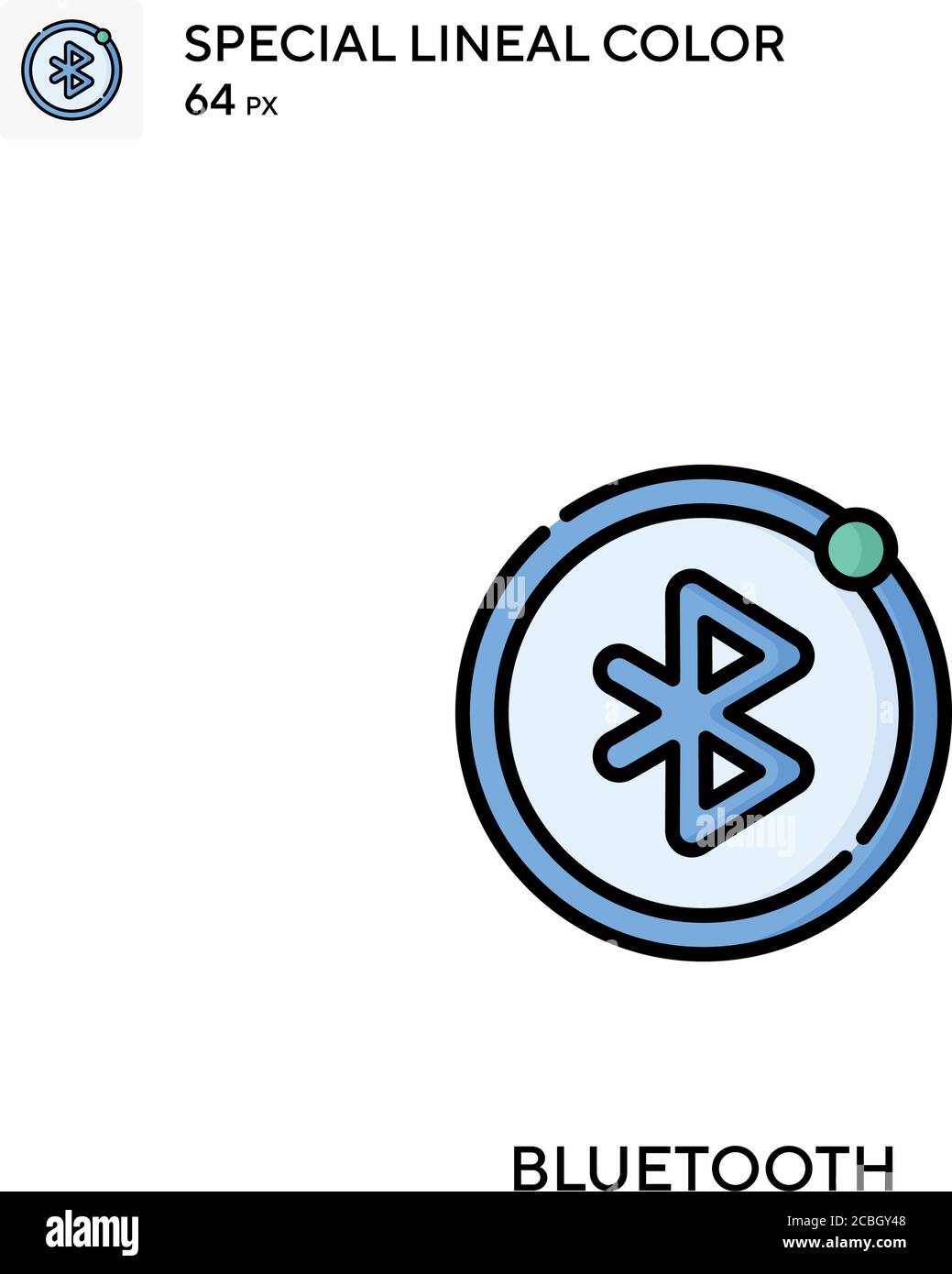 Bluetooth special lineal color vector icon. Bluetooth icons for your ...