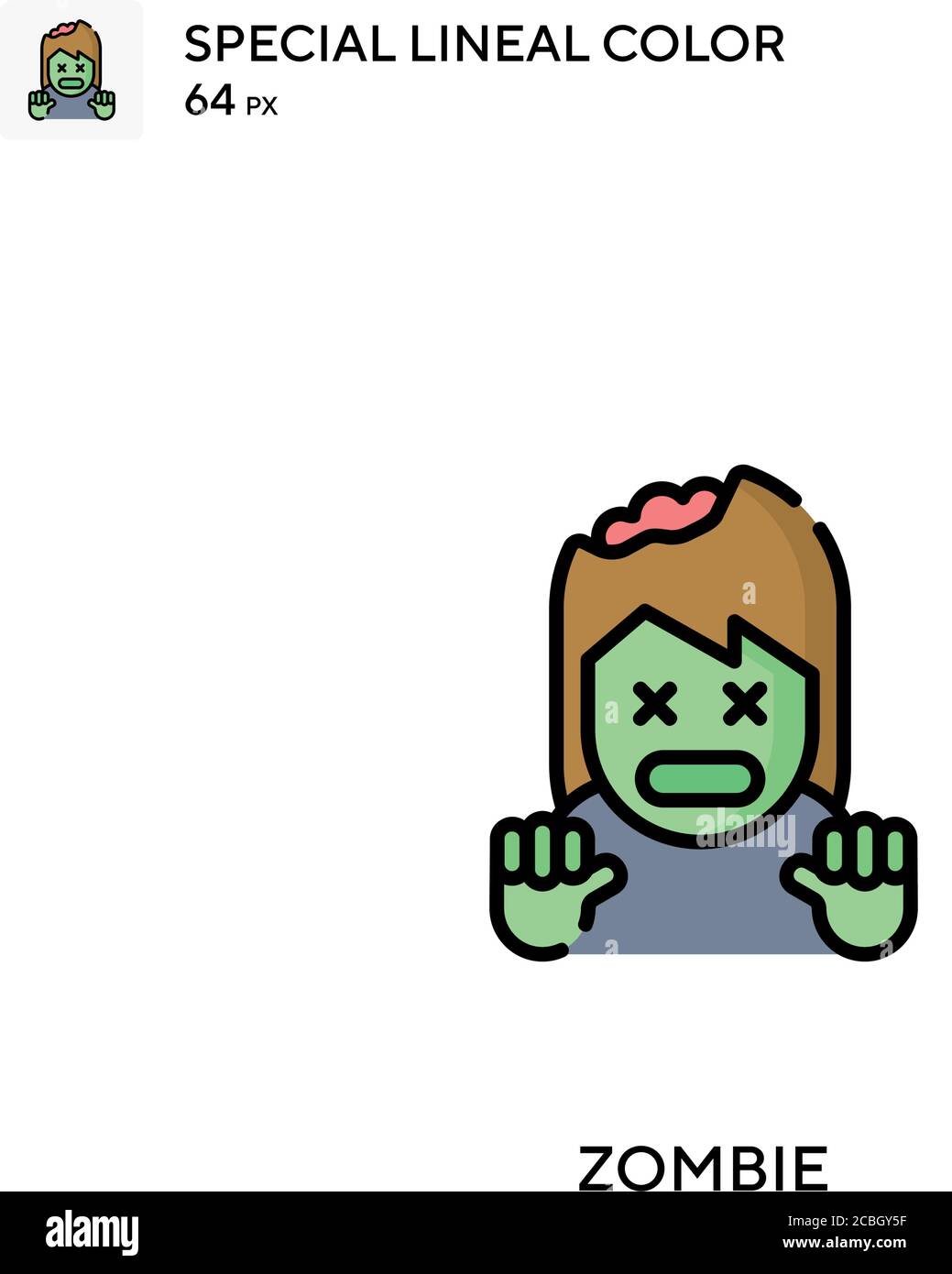 Zombie special lineal color vector icon. Zombie icons for your business ... Zombie special lineal color vector icon. Zombie icons for your business ...