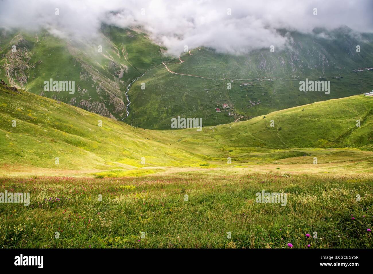 Turkey, the Kaçkar Mountains National Park, mountains, lush valleys ...