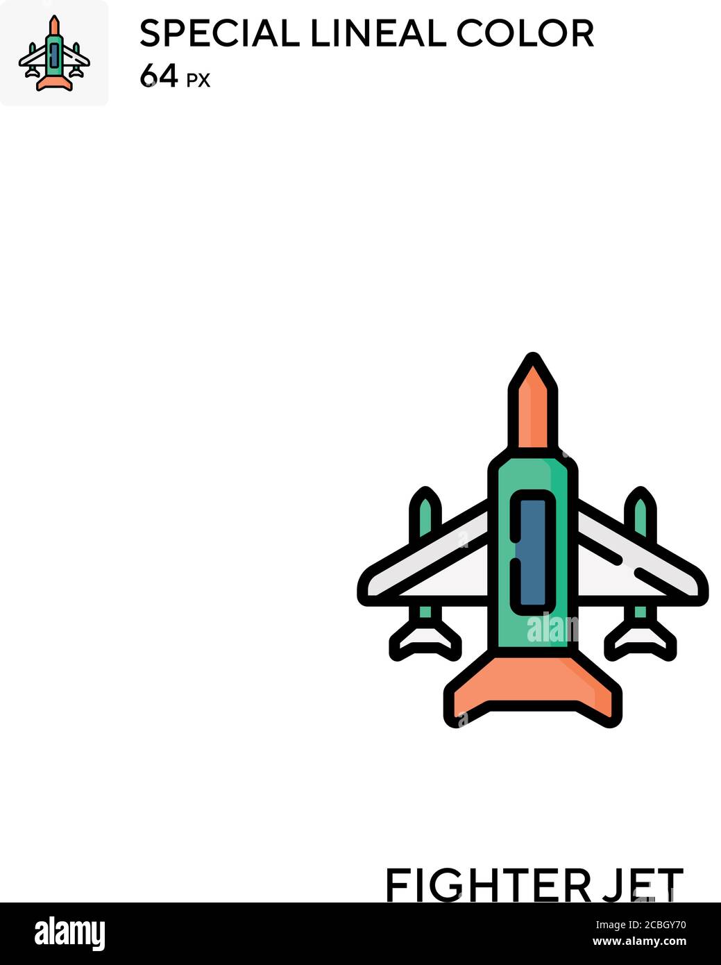Fighter jet special lineal color vector icon. Fighter jet icons for ...