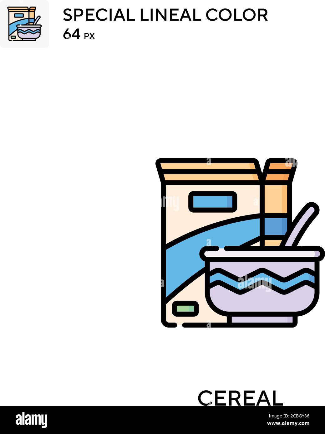 Cereal special lineal color vector icon. Cereal icons for your business ...