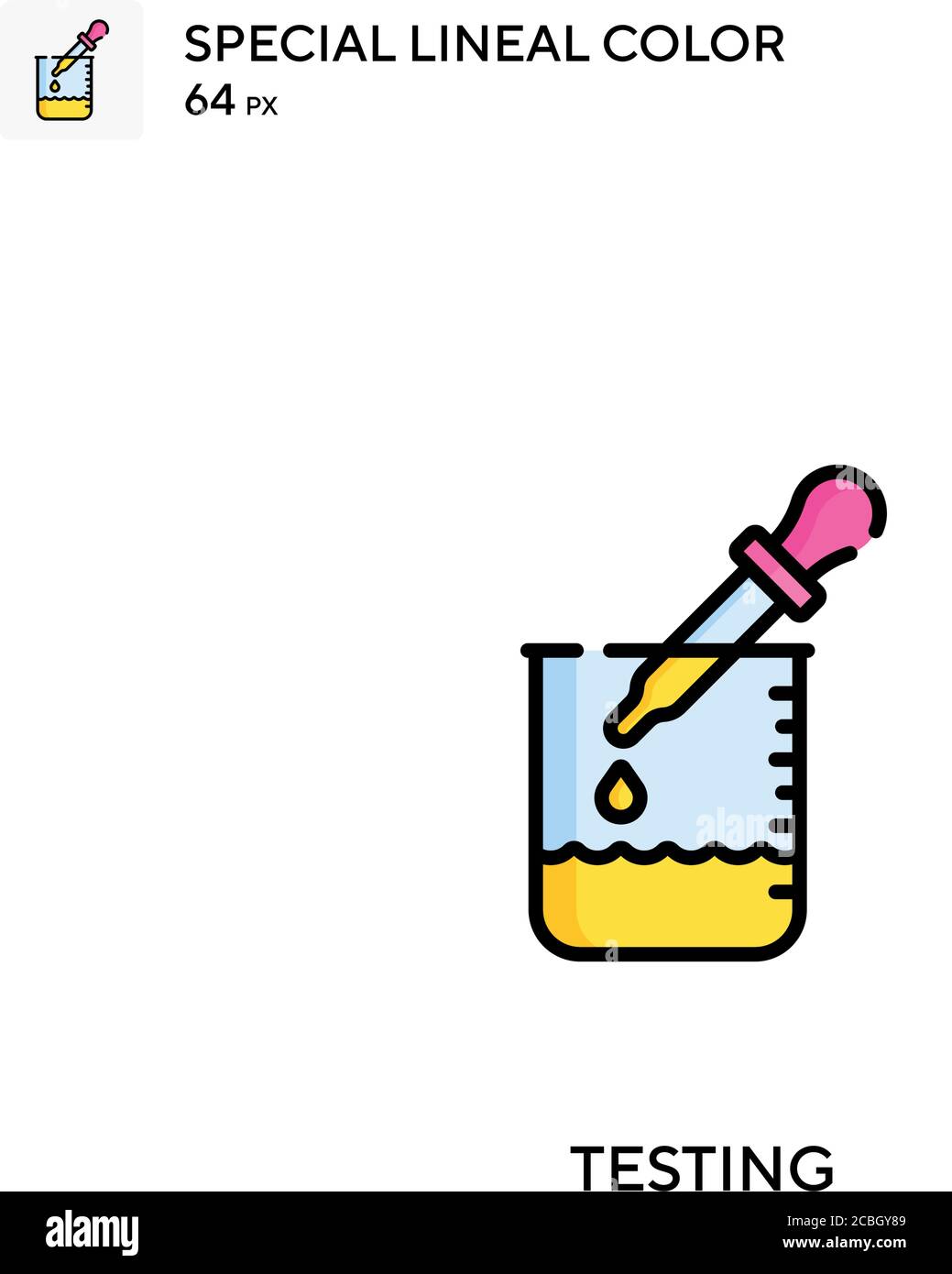 Testing special lineal color vector icon. Testing icons for your ...