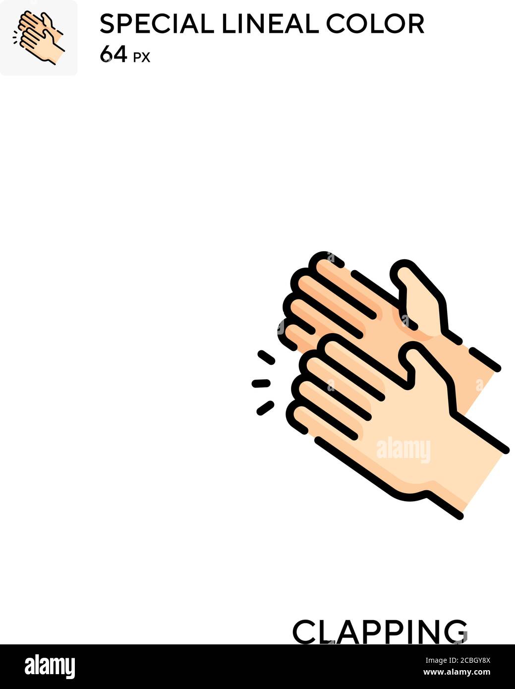 Clapping special lineal color vector icon. Clapping icons for your ...