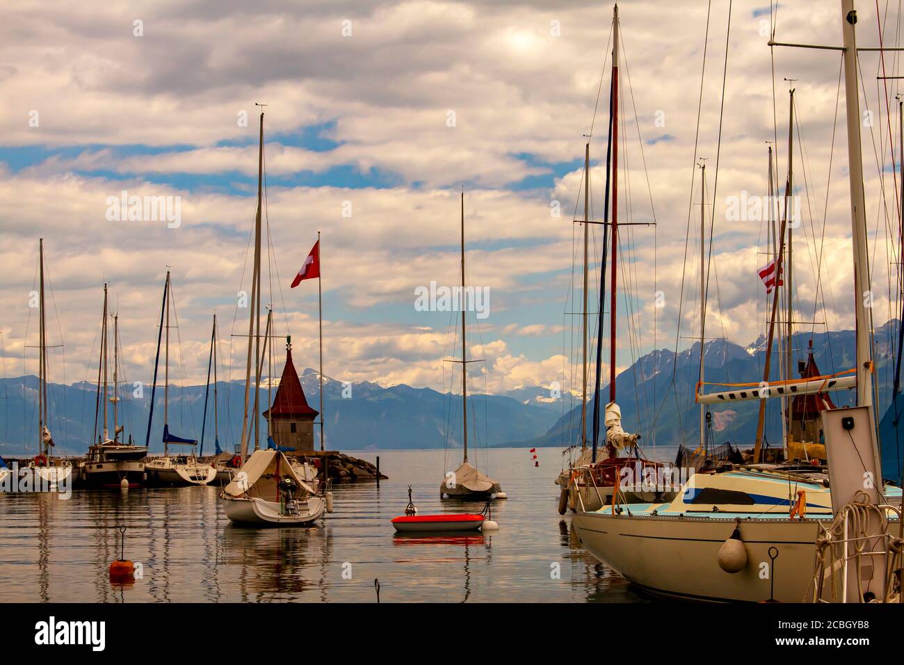 Marina on lake geneva in hi-res stock photography and images - Alamy