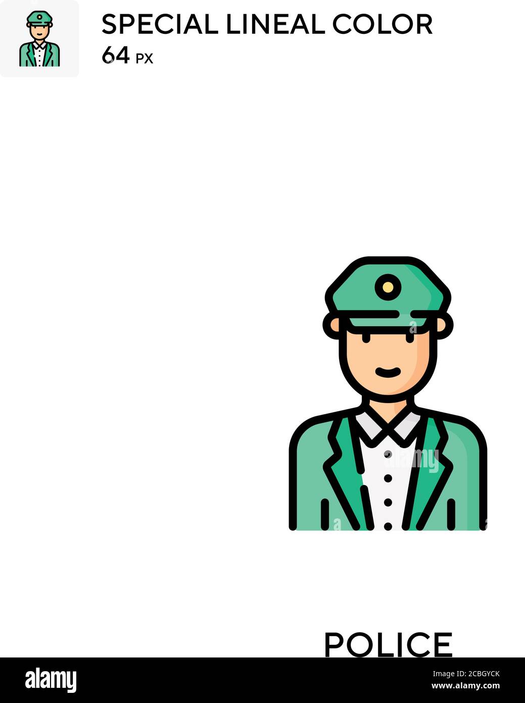 Police special lineal color vector icon. Police icons for your business ...