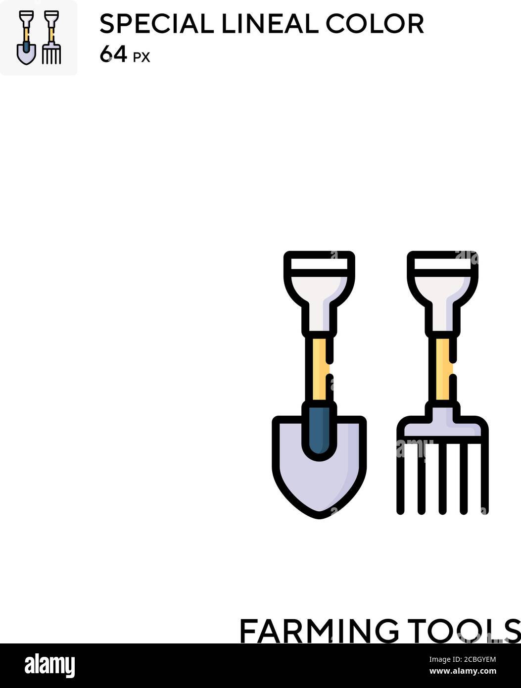 Farming tools special lineal color vector icon. Farming tools icons for ...