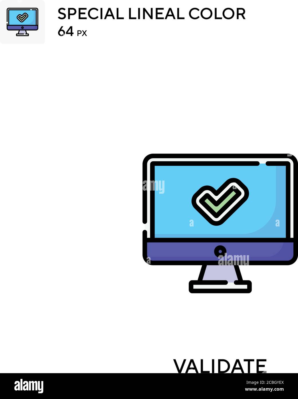 Validate special lineal color vector icon. Validate icons for your ...