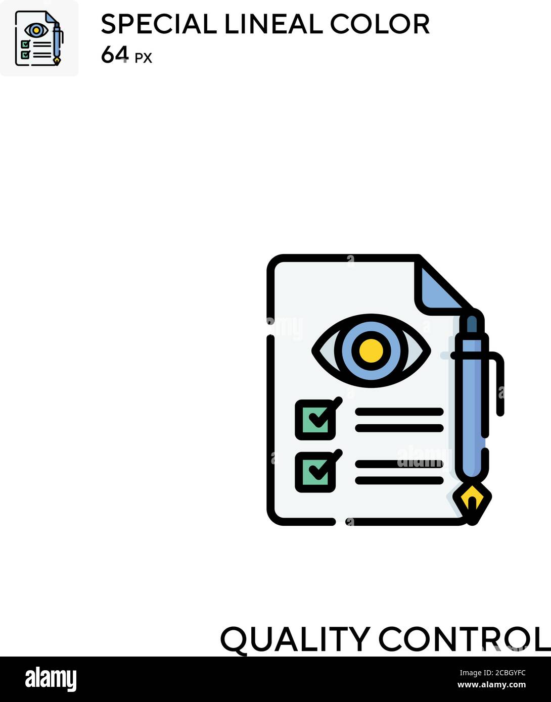 Quality control special lineal color vector icon. Quality control icons ...
