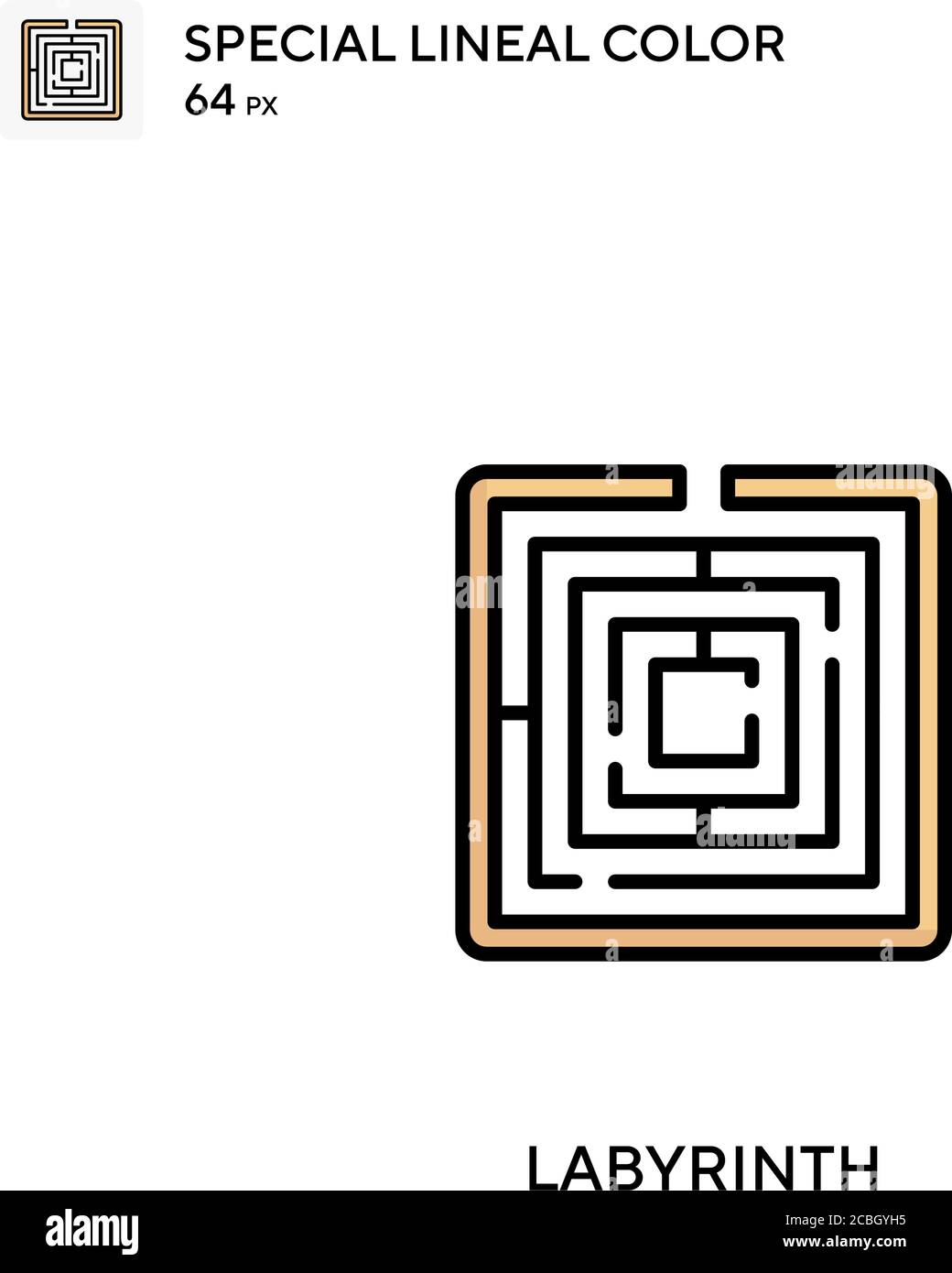 Labyrinth special lineal color vector icon. Labyrinth icons for your ...