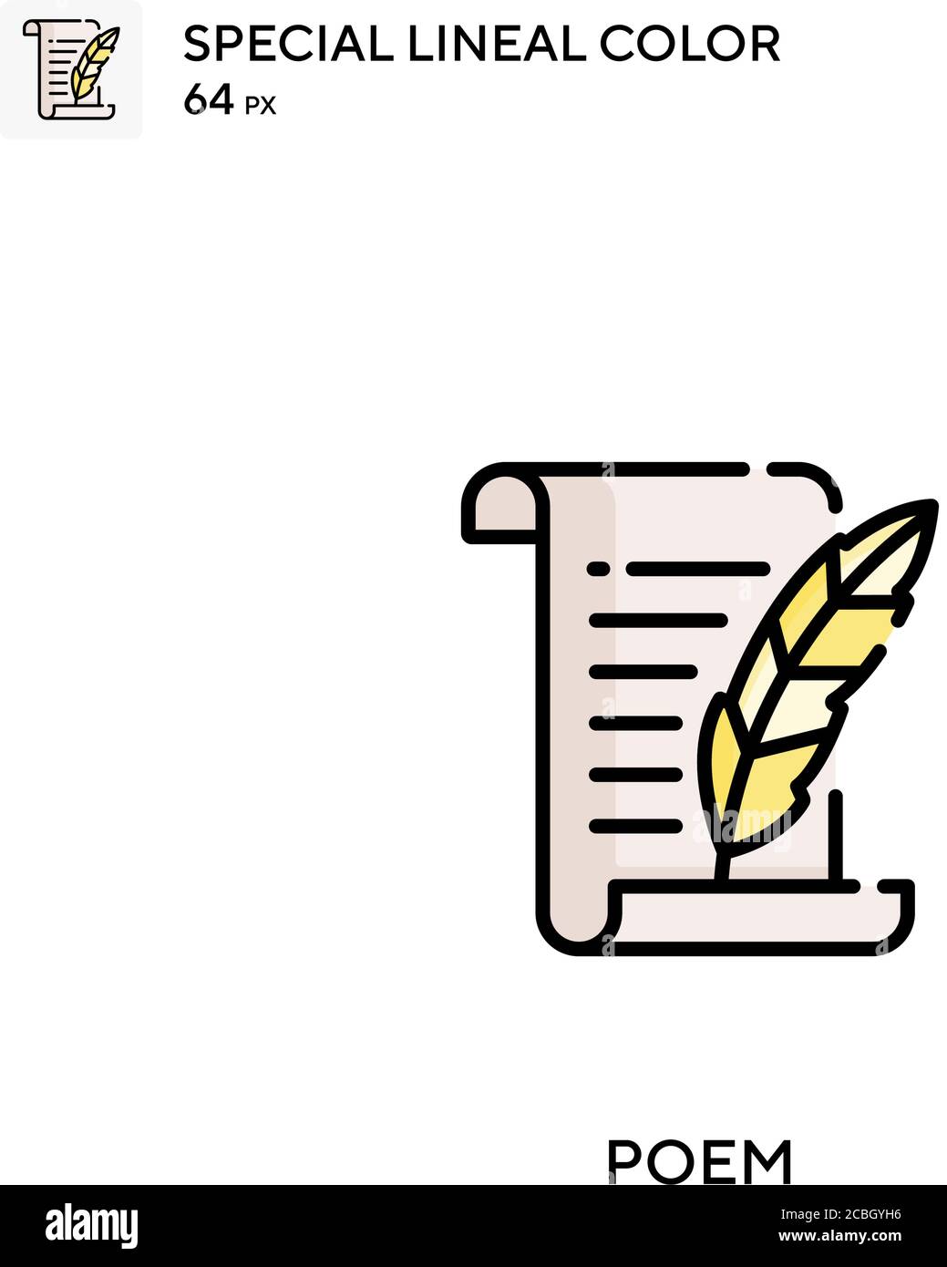 Poem special lineal color vector icon. Poem icons for your business ...