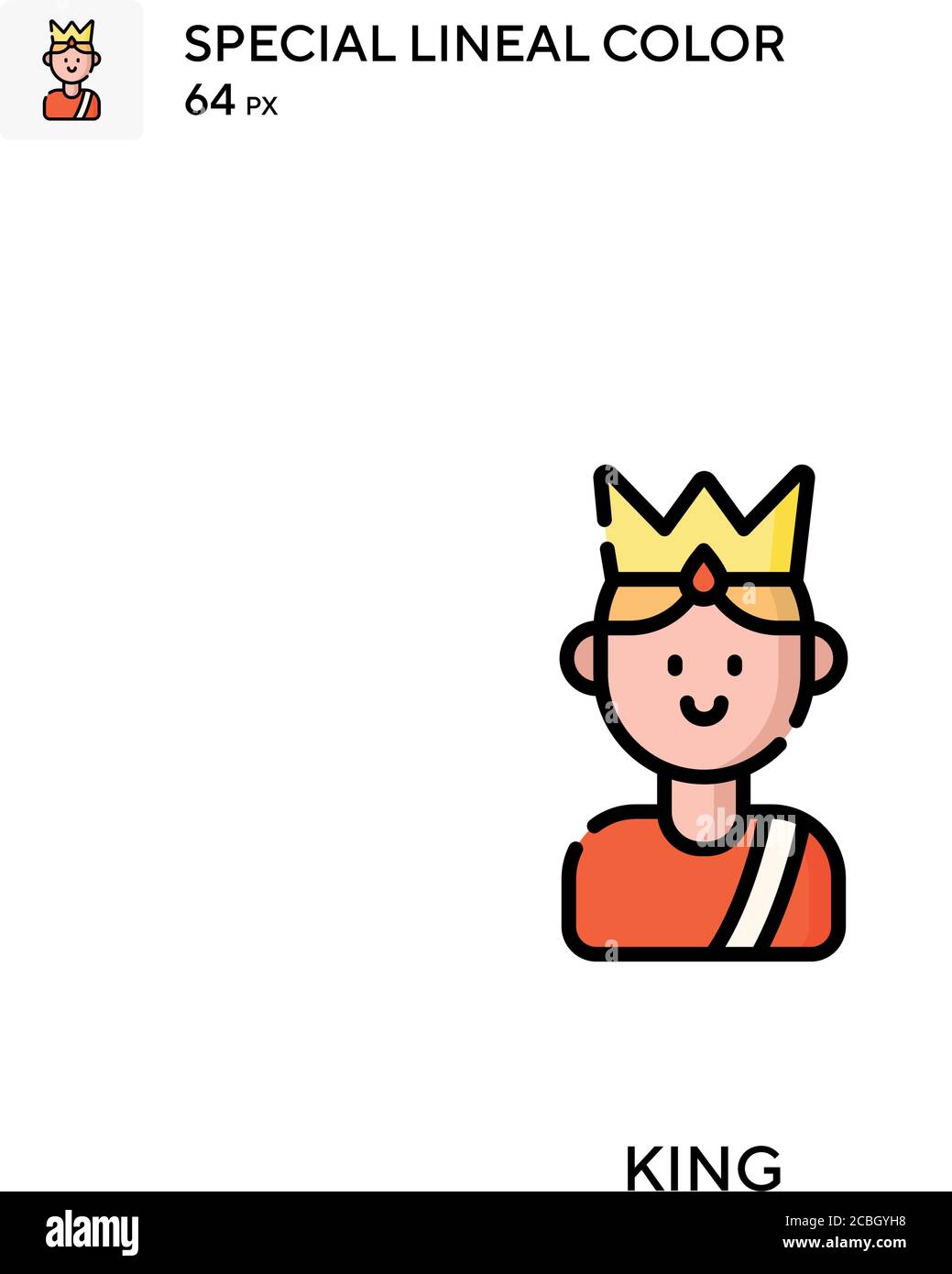 King special lineal color vector icon. King icons for your business ...