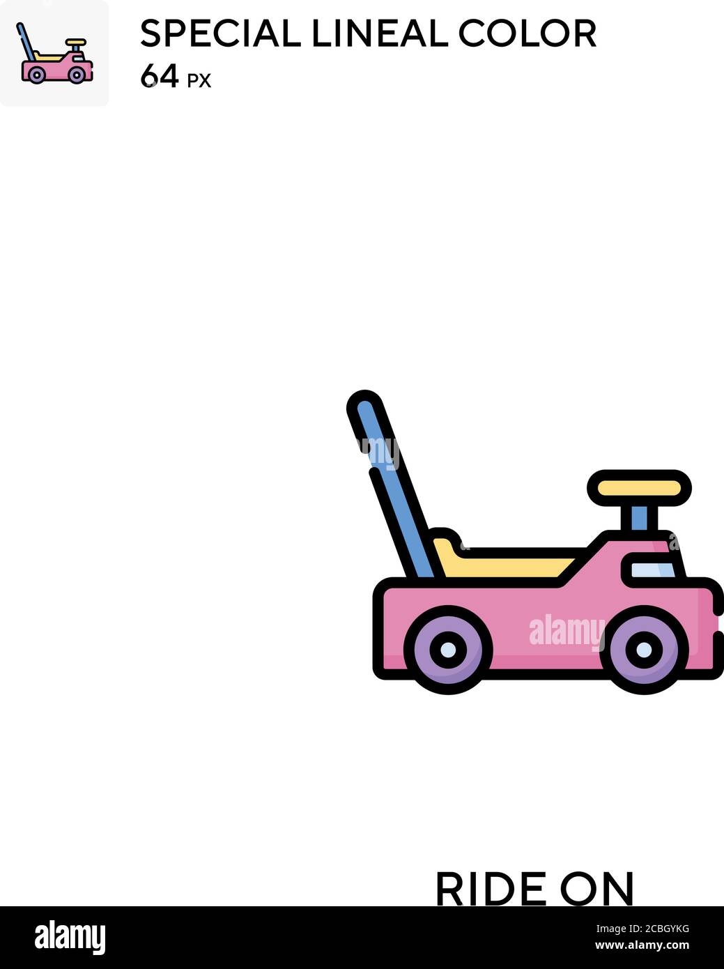 Ride on special lineal color vector icon. Ride on icons for your ...
