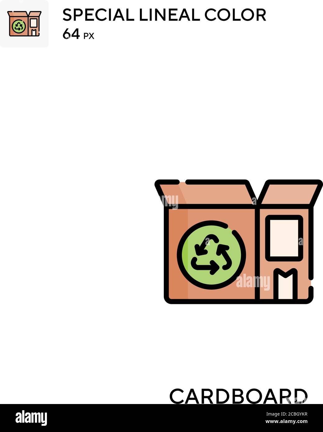 Cardboard special lineal color vector icon. Cardboard icons for your ...