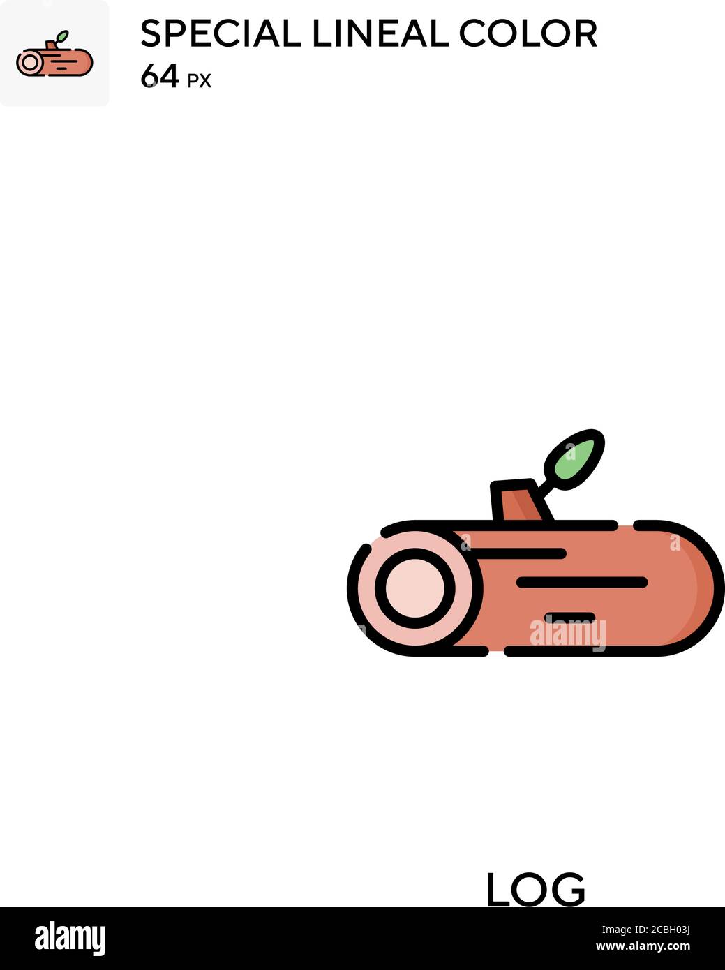 Log special lineal color vector icon. Log icons for your business ...
