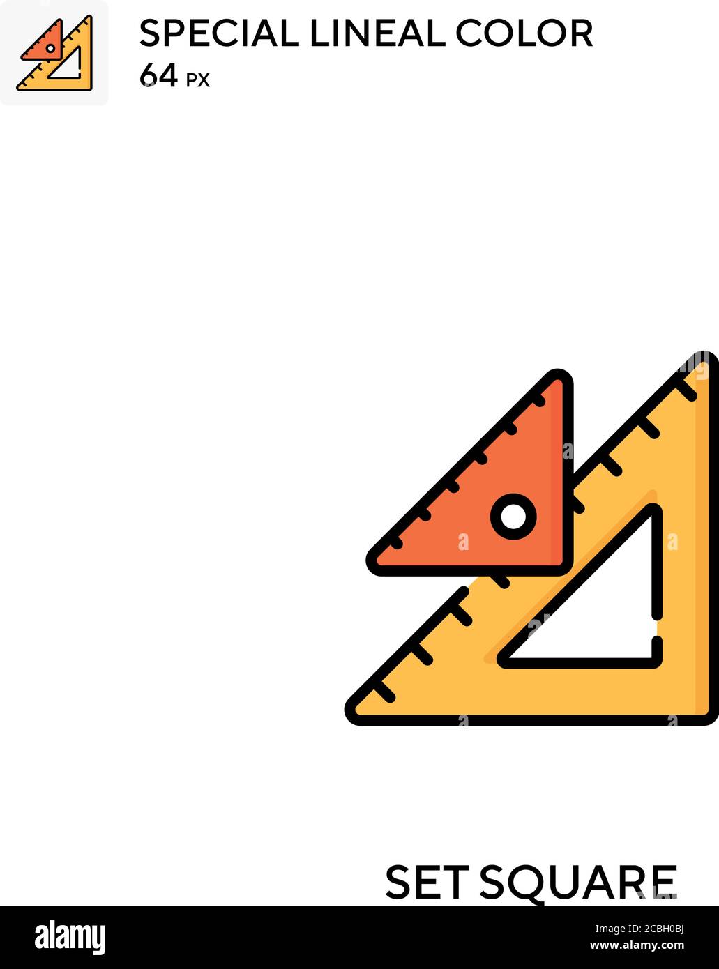 Set square special lineal color vector icon. Set square icons for your ...