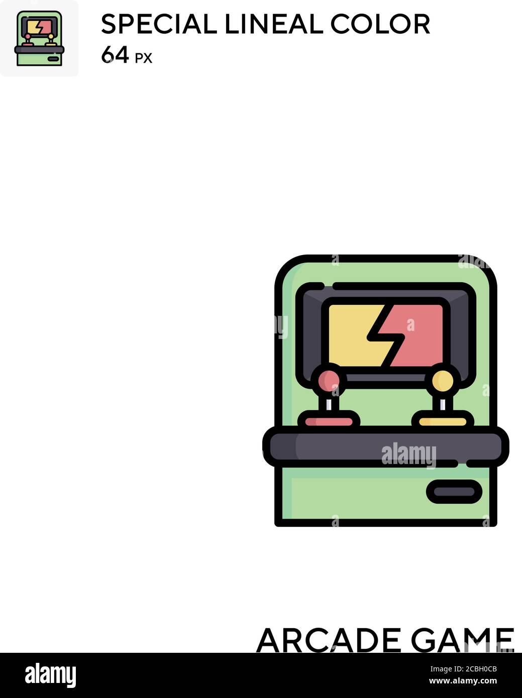 Arcade game special lineal color vector icon. Arcade game icons for ...