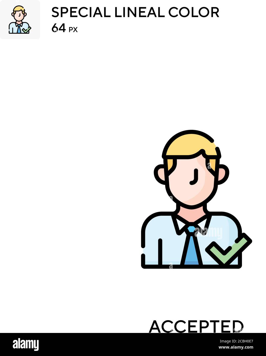 Accepted special lineal color vector icon. Accepted icons for your ...