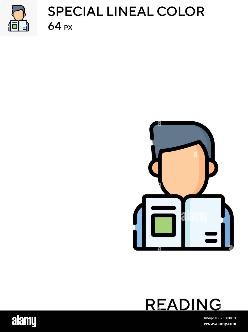 Reading special lineal color vector icon. Reading icons for your ...