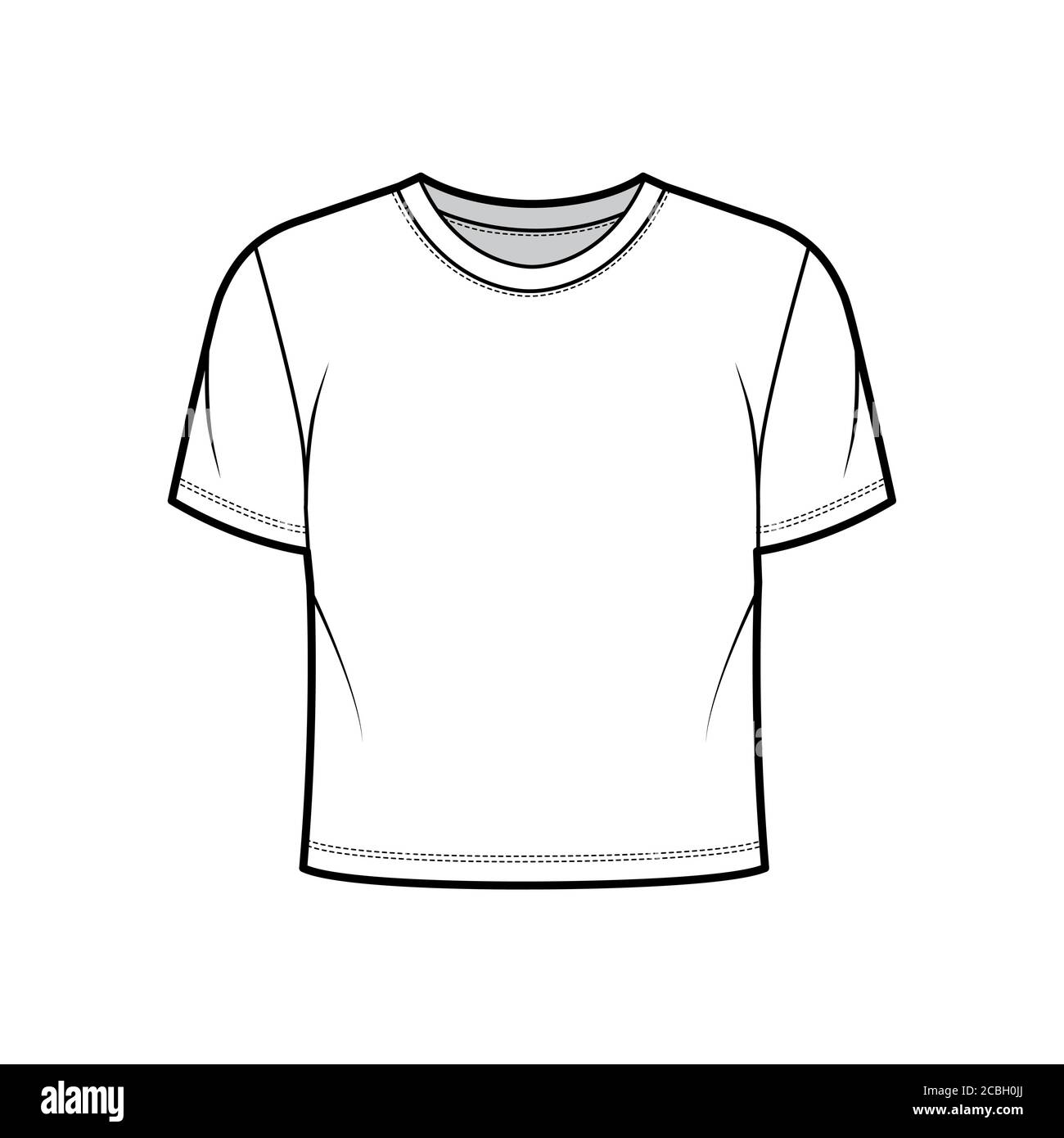 Cropped t shirt Stock Vector Images - Alamy