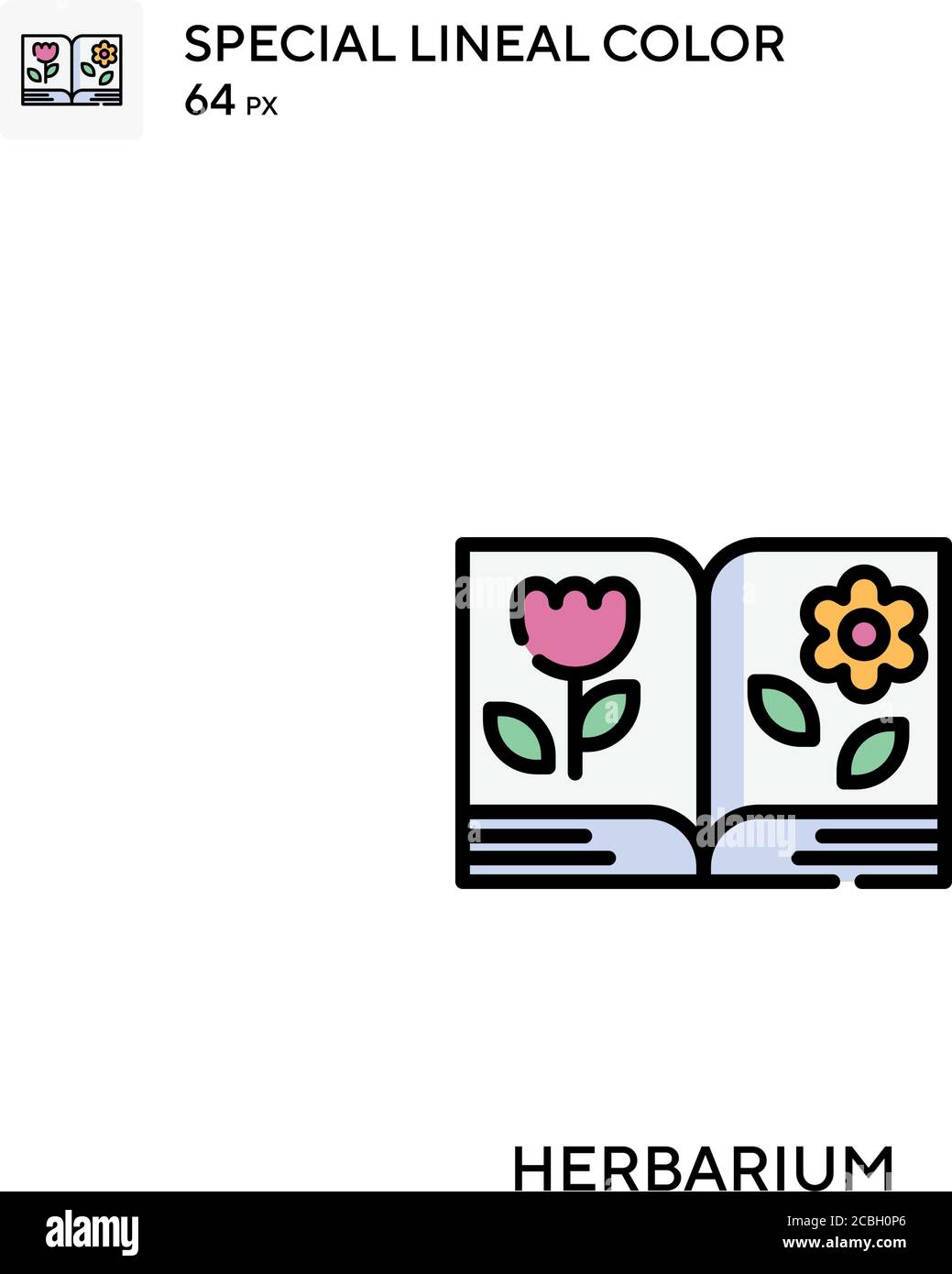 Herbarium special lineal color vector icon. Herbarium icons for your ...