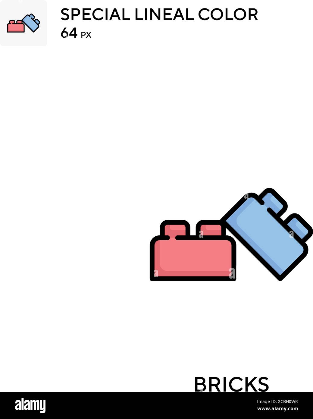 Bricks special lineal color vector icon. Bricks icons for your business project Stock Vector ...