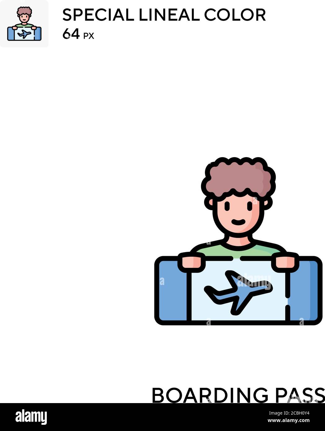 Boarding pass special lineal color vector icon. Boarding pass icons for ...