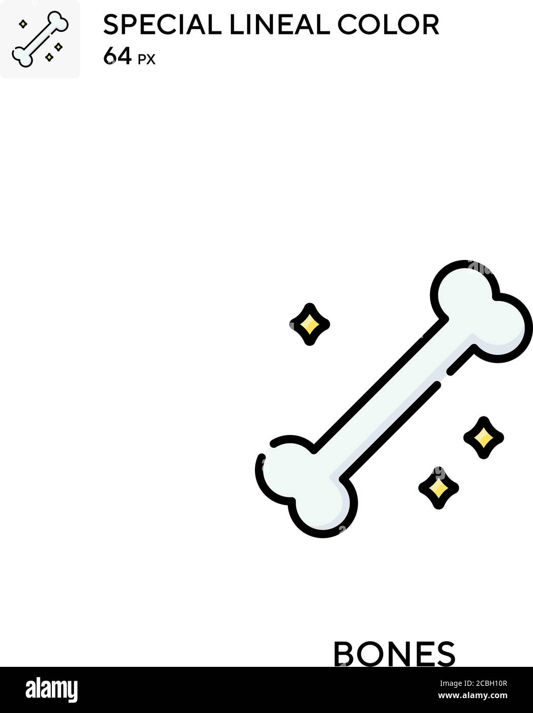Bones special lineal color vector icon. Bones icons for your business ...