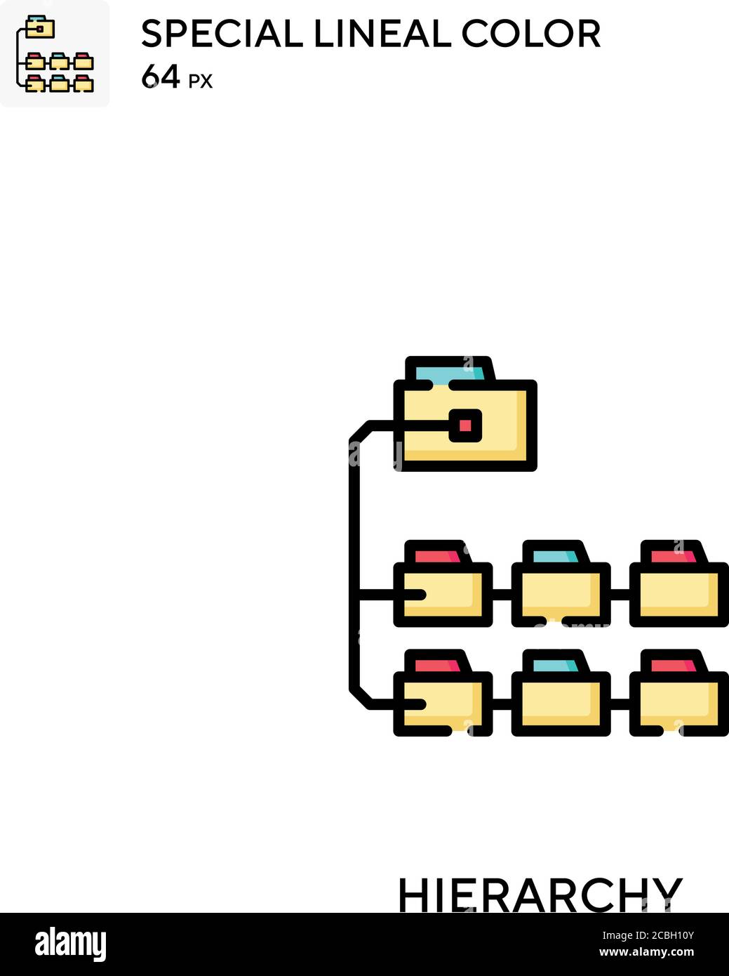Hierarchy special lineal color vector icon. Hierarchy icons for your ...