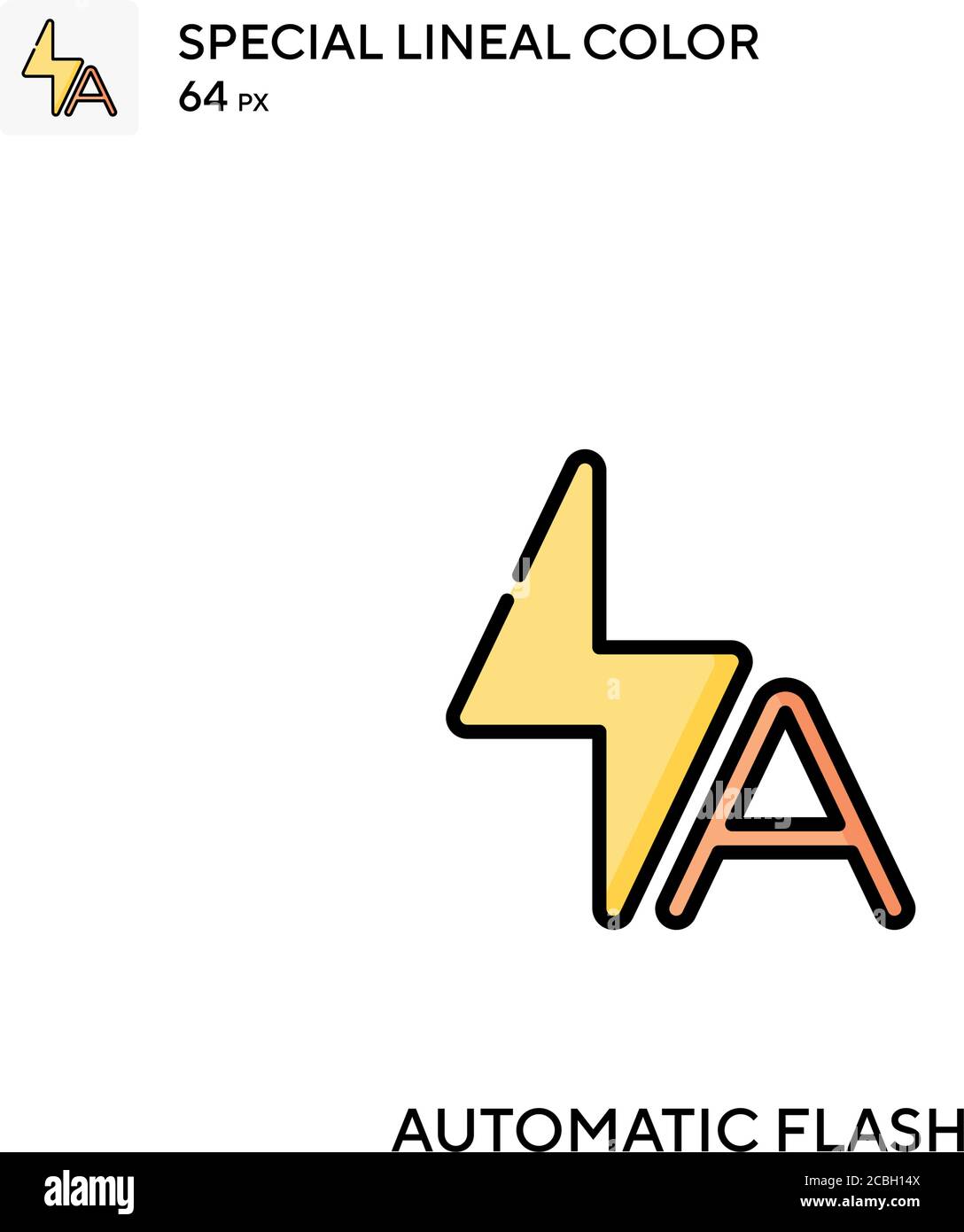 Automatic flash special lineal color vector icon. Automatic flash icons ...