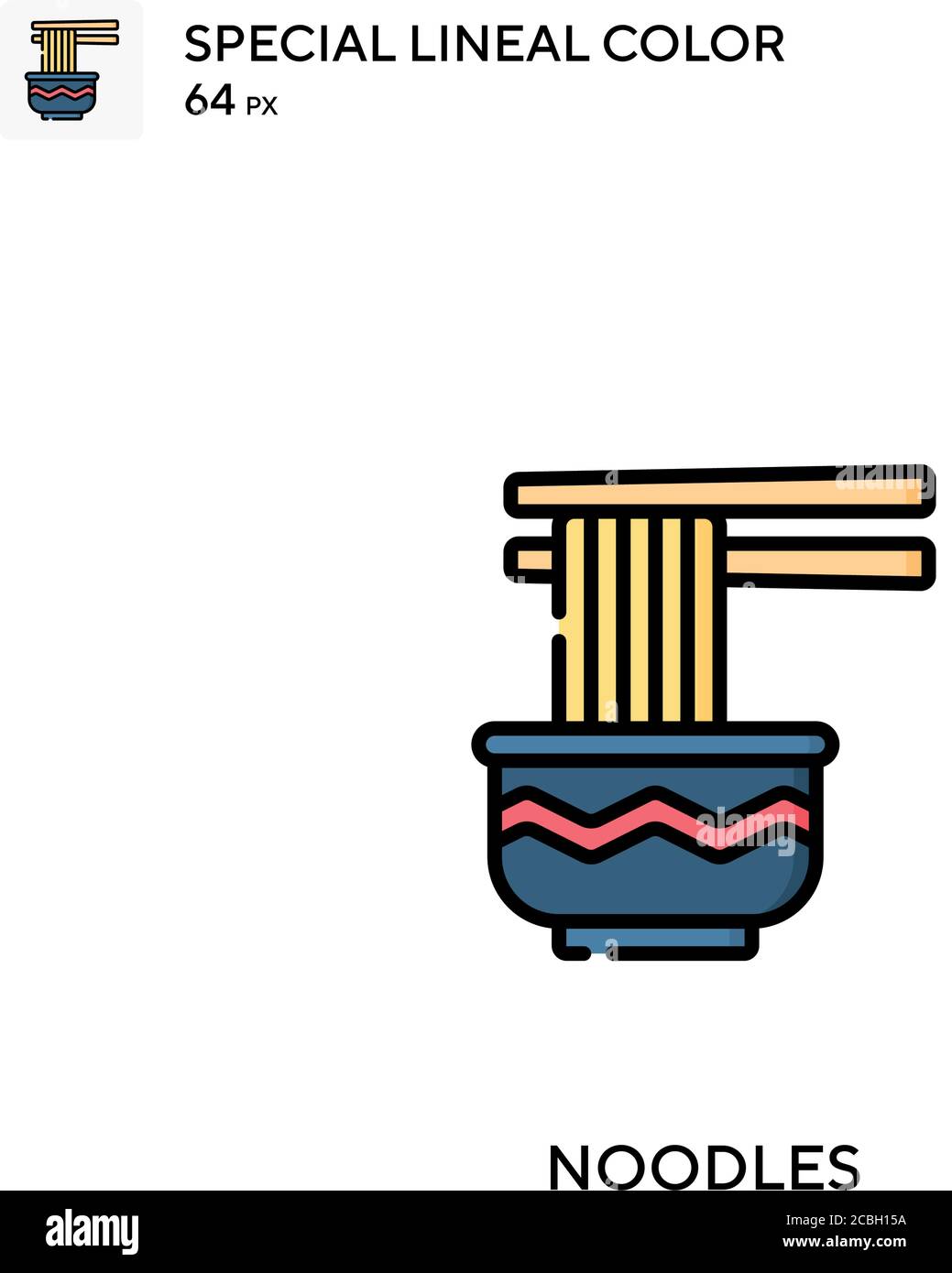 Noodles special lineal color vector icon. Noodles icons for your ...