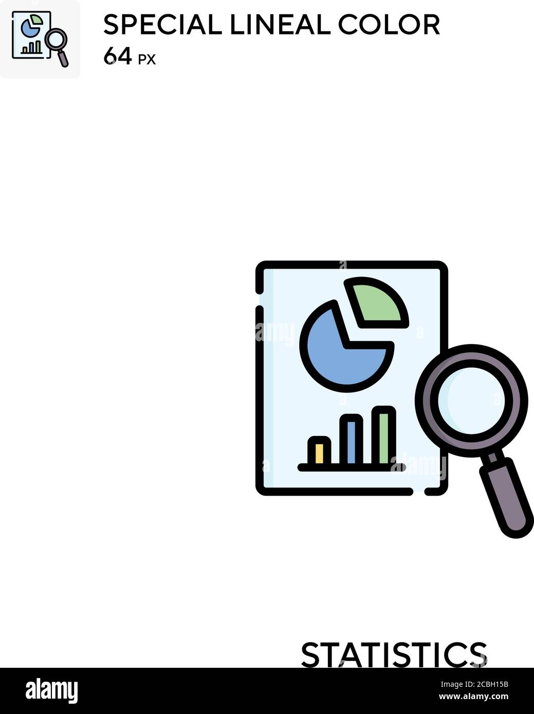 Statistics special lineal color vector icon. Statistics icons for your ...