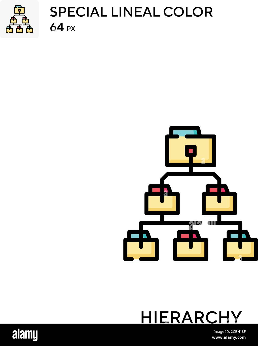 Hierarchy special lineal color vector icon. Hierarchy icons for your ...
