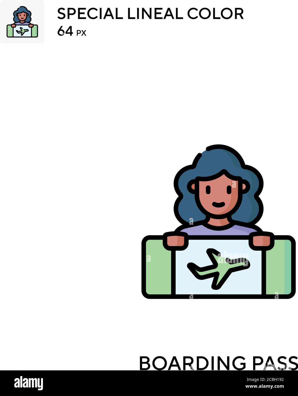 Boarding pass special lineal color vector icon. Boarding pass icons for ...