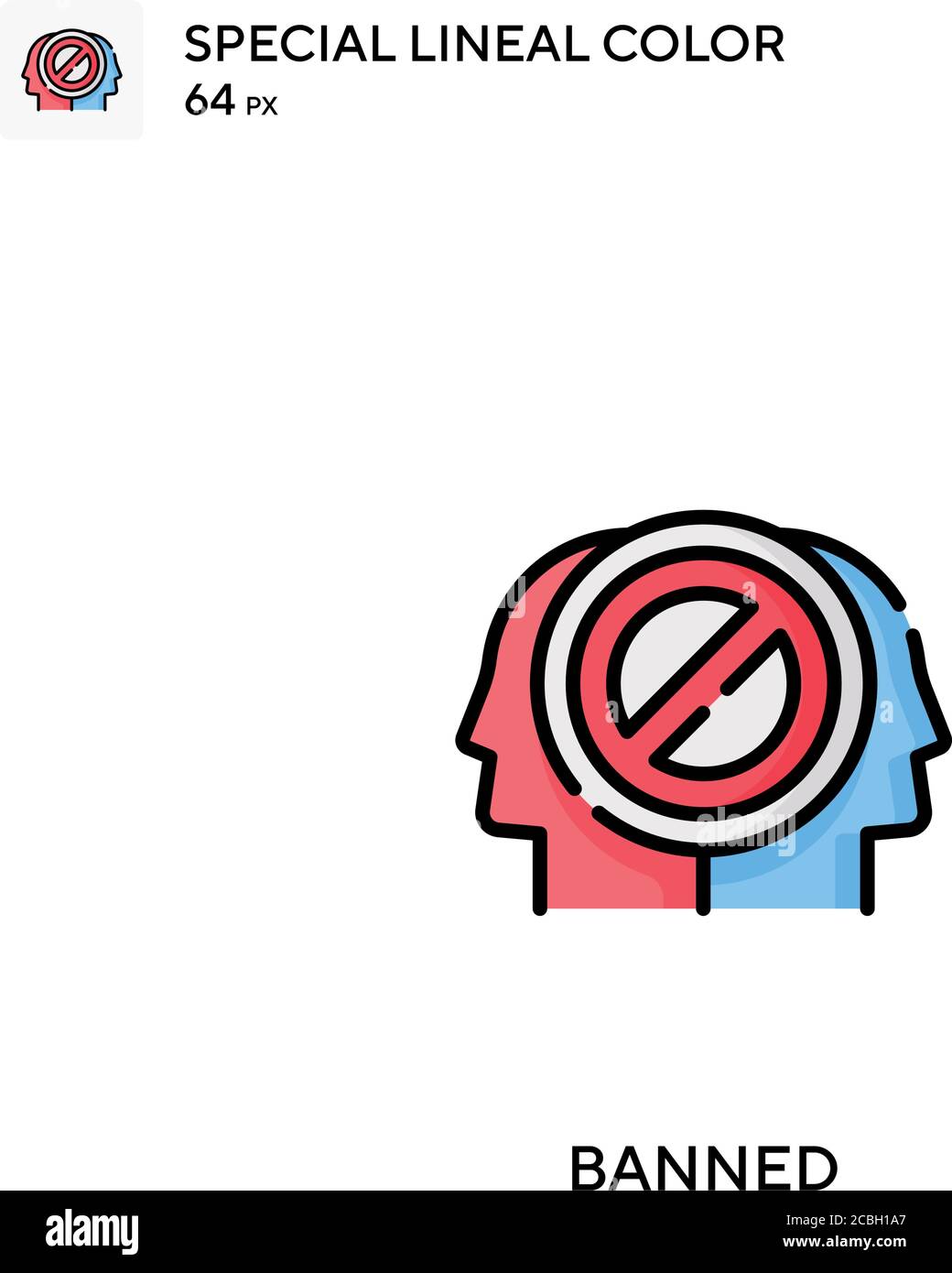 Banned special lineal color vector icon. Banned icons for your business project Stock Vector ...