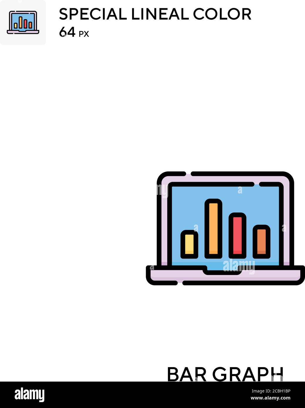 Bar graph special lineal color vector icon. Bar graph icons for your ...