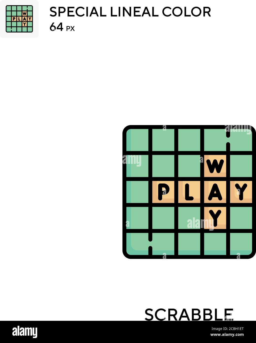 Scrabble special lineal color vector icon. Scrabble icons for your ... Scrabble special lineal color vector icon. Scrabble icons for your ...