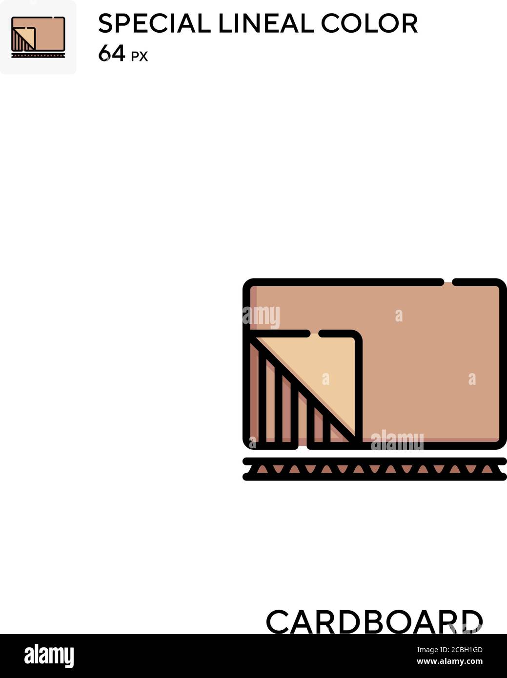 Cardboard special lineal color vector icon. Cardboard icons for your ...