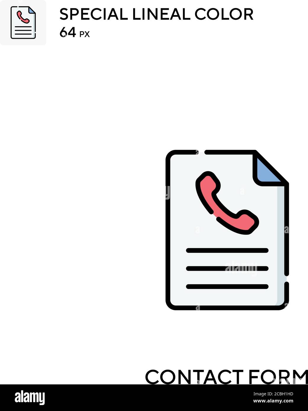 Contact form special lineal color vector icon. Contact form icons for ...